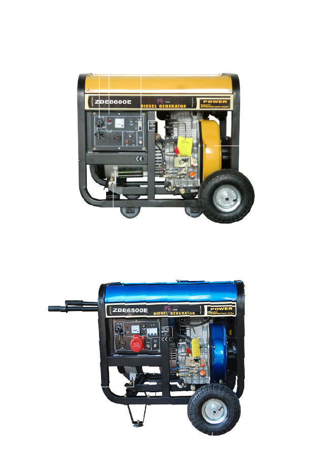 5.5KW Open Type Single Phase Diesel Generators With Electrical Start ...
